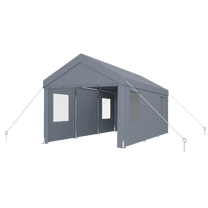 Miekor Furniture Carport 10' x 20' Portable Garage, Heavy Duty Car Port ...