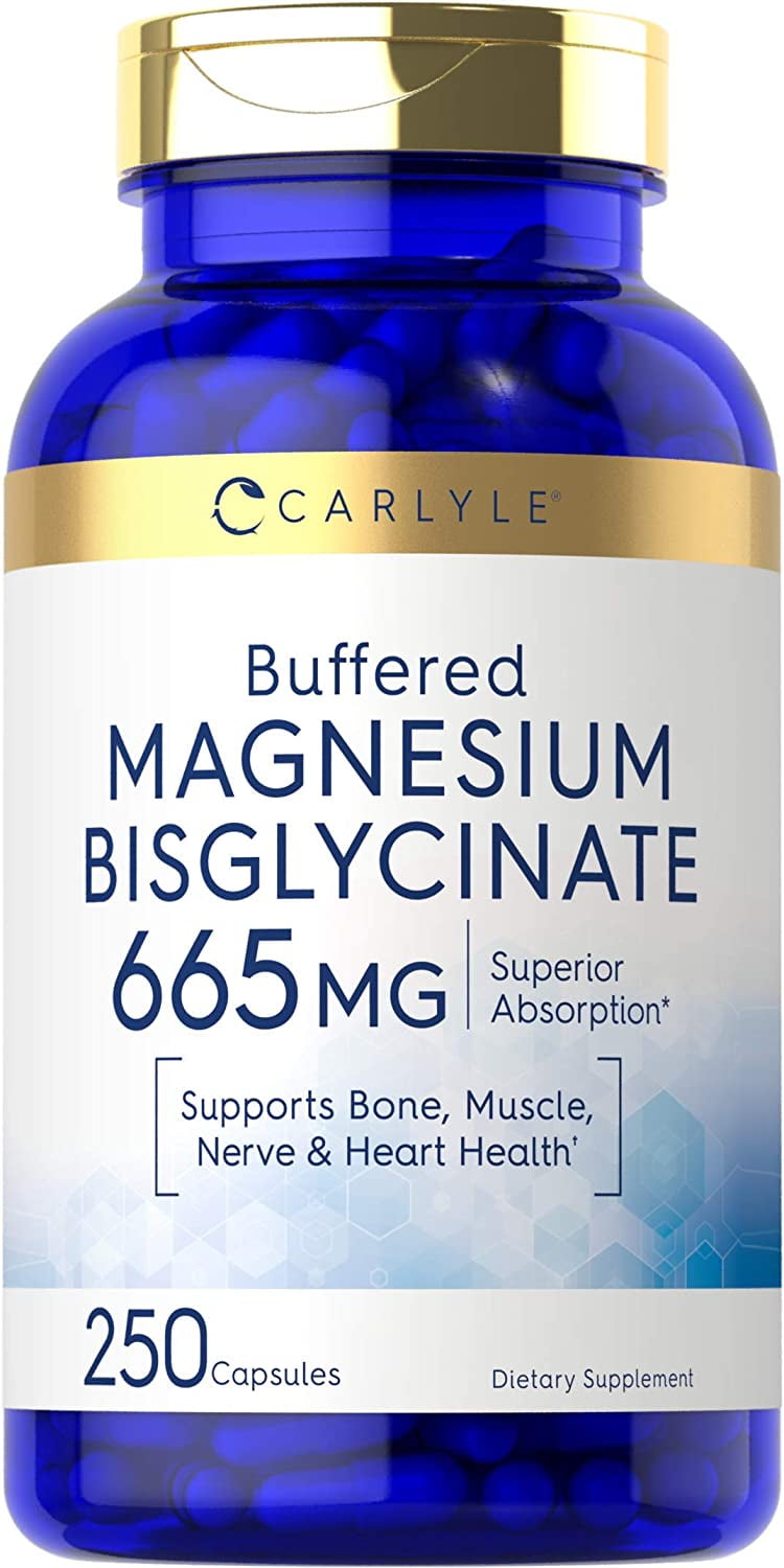 Magnesium Bisglycinate | 665 mg | 250 Capsules | by Carlyle - Walmart.com