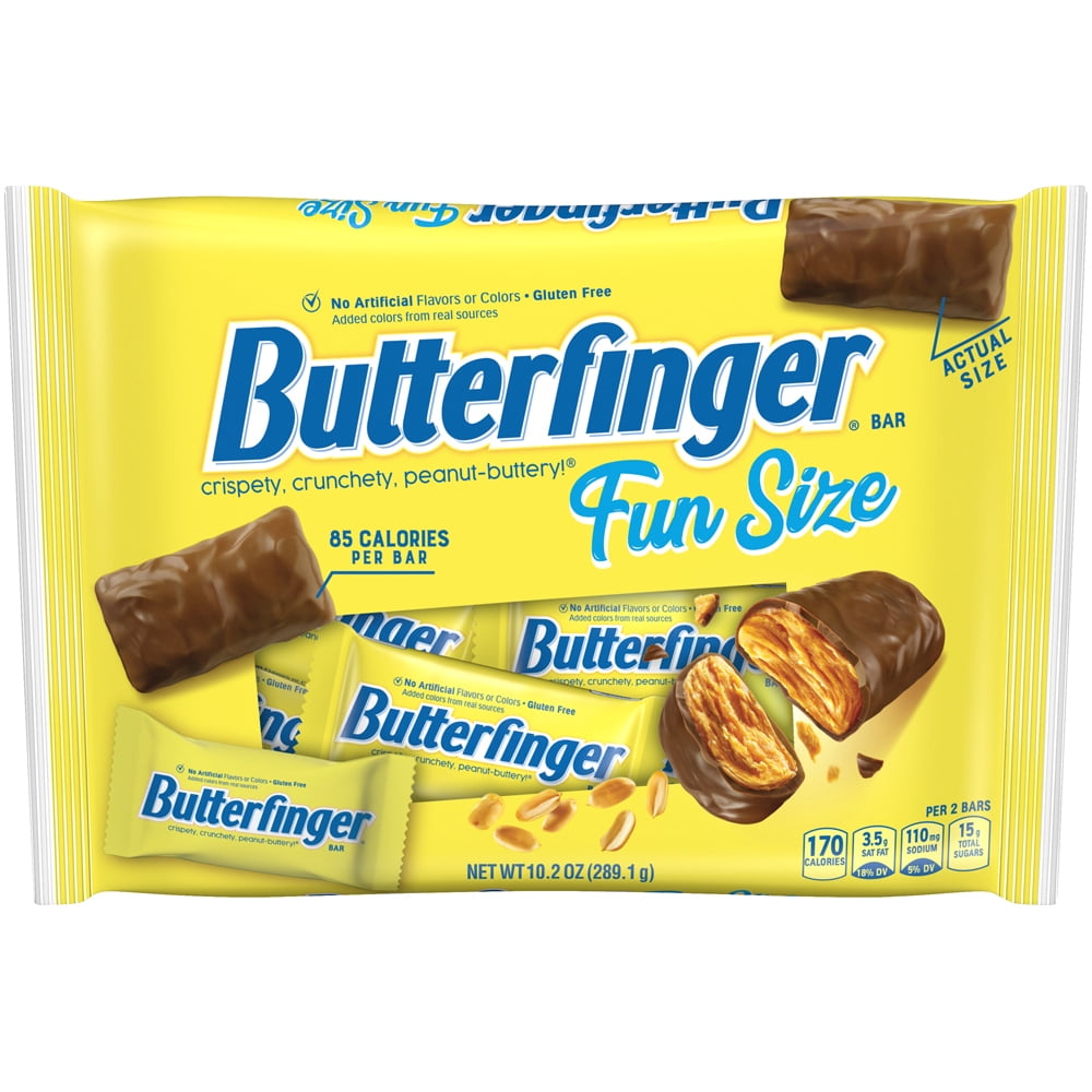Butterfinger Milk Chocolate Candy Bars Fun Size 10 2oz Walmart Butterfinger Milk Chocolate Candy Bars Fun Size 10 2oz Walmart
