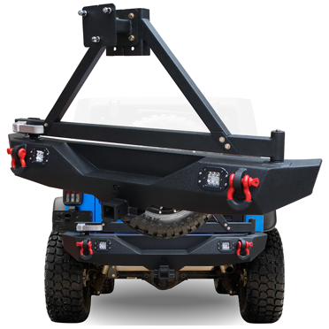 Fab Fours GR1010-1 Grumper Grill/Front Bumper, Matte Black, Fits 07-18 ...