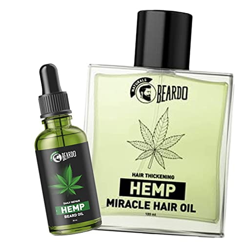 Beardo Beard & Hair Care Combo | Daily Repair Hemp Beard Oil, 30 ml ...