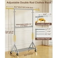100% Stainless Steel Heavy Duty Two-Tier Clothes Rack Load 860LBS ...