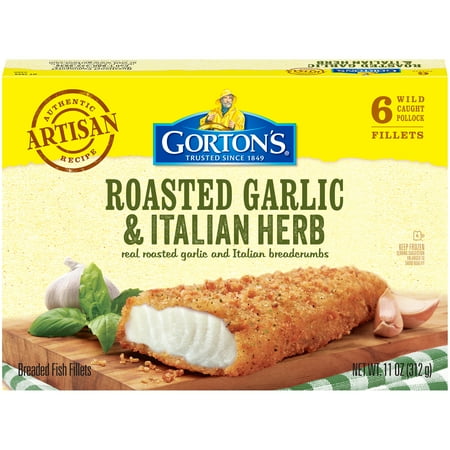 Gorton's Roasted Garlic & Italian Herb Artisan Fish Fillets, 6 count ...