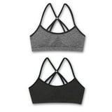 Hanes Girls Seamless Strappy Back Bralette 2-Pack with Removable Cups S ...