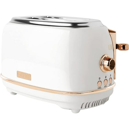 Heritage 75091 Stainless Steel 900W Retro Toaster 2 Slice Wide Slot w ...