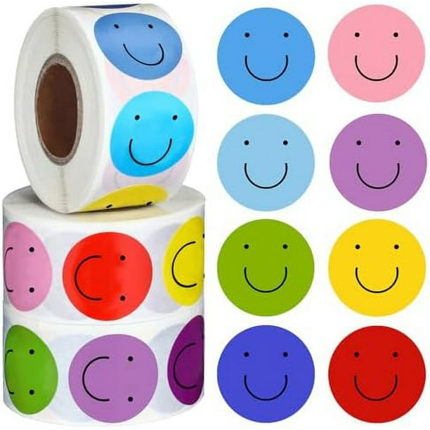 Kunmingshisd Toys 1500 piezas de calcomanías de caras felices ...