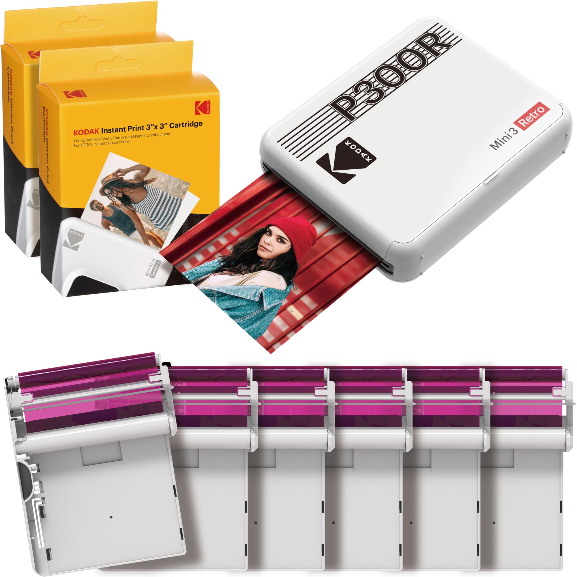 Kodak Mini 3 Retro Portable Instant Photo Printer P300RW 68 Sheets kodak-mini-3-retro-portable-instant-photo-printer-p300rw-68-sheets
