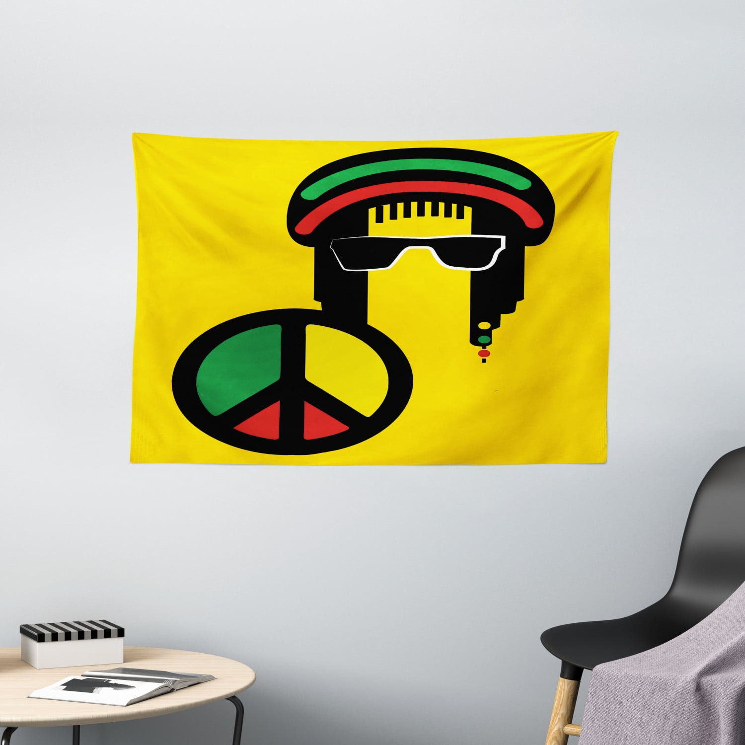 Jamaican Tapestry, Reggae Culture Theme Composition Peace Colorful ...