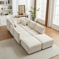 8-Seat Modular Sectional Sofa with USB & Type-C Charging Ports, Free ...