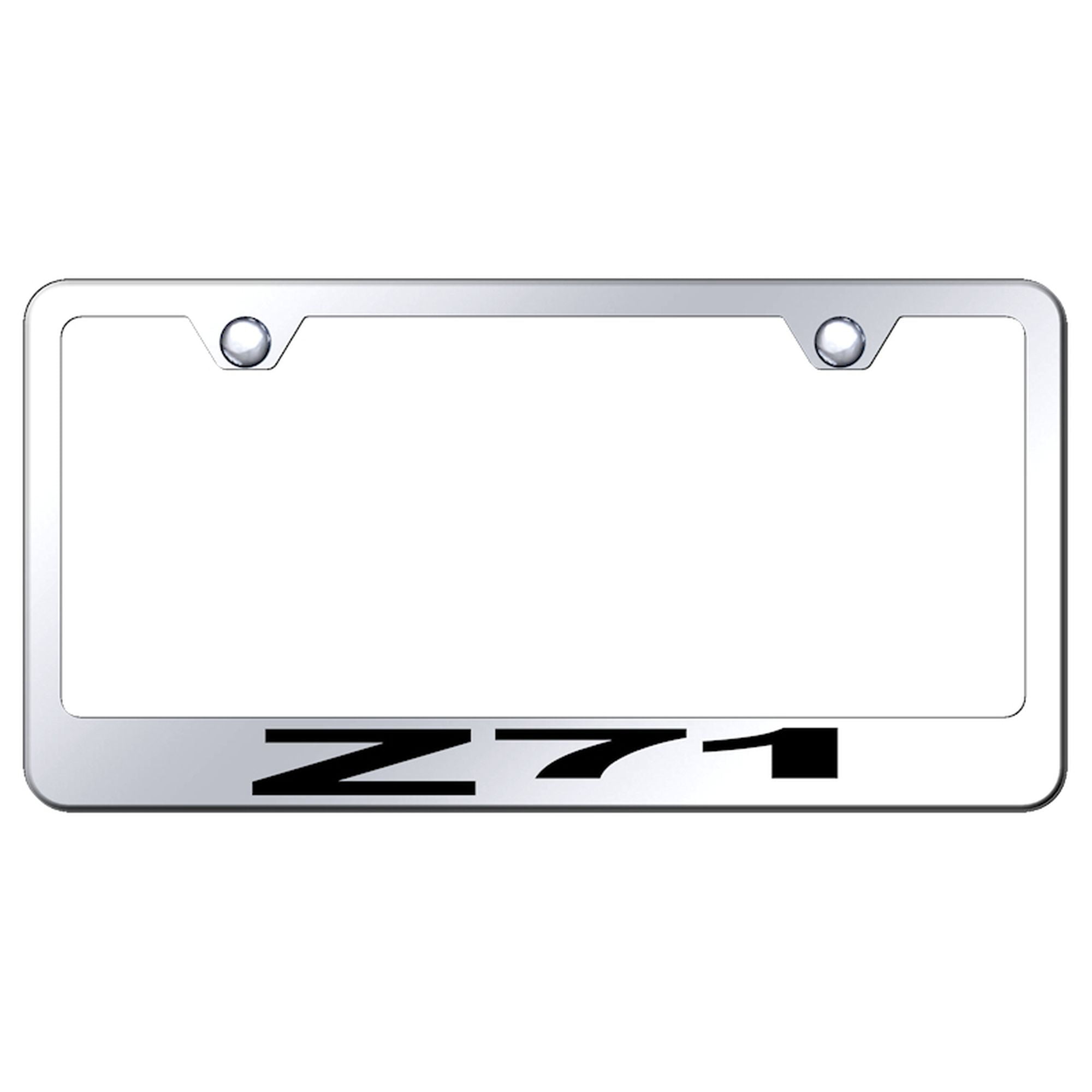Chevy Z71 Laser Etched Logo Stainless Steel License Plate Frame (Chrome ...