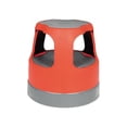 Cramer Scooter Stool, Round, 15", Step & Lock Wheels, to 300lb, Red ...