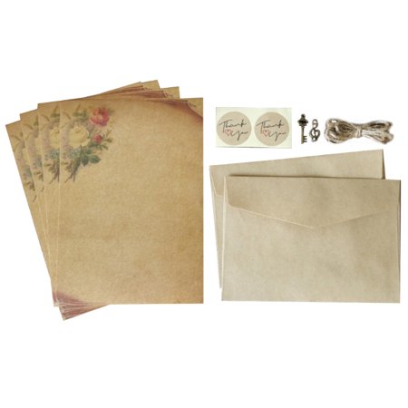 Selm Top Retro Stationary Paper Retro Letter Paper 8 Different Design ...