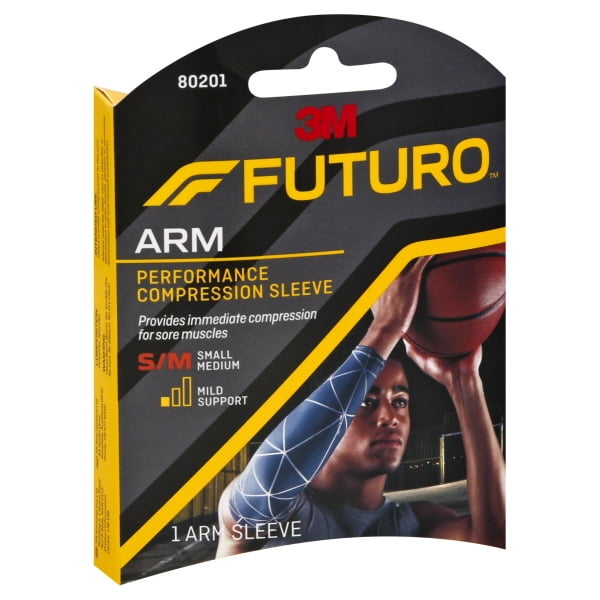 3M Futuro Sport Performance Compression Arm Sleeve, Small or Medium, 1 ...