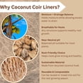 16" x 4 Pack Half Rounded Rectangular Trough Coco Coir Planter Liners ...