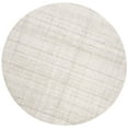 SAFAVIEH Abstract Bailey Striped Area Rug, Ivory/Beige, 6' x 6' Round ...