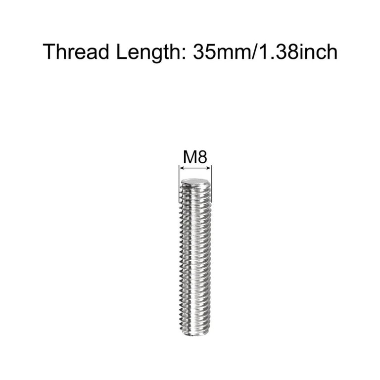 Uxcell Fully Threaded Rod M16 x 50mm 2mm Thread Pitch 304, 2mm rod - willowsgardencentre.co.uk