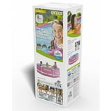 Intex PINK Easy Assembly Metal Frame 8FT X 30IN Swimming Pool Set with ...
