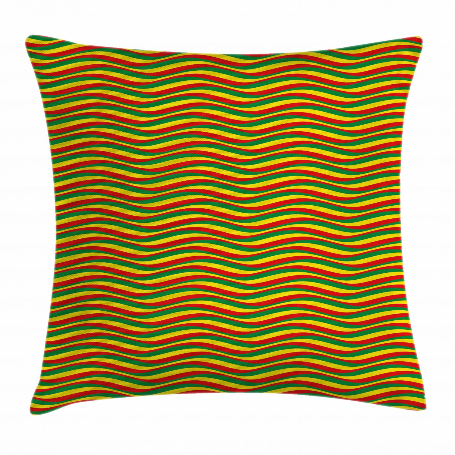 Rasta Throw Pillow Cushion Cover, Vivid Colors Ethiopian African Flag ...