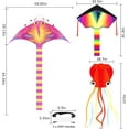 Crogift 3-Pack Large Kites Set - Delta, Devil Fish, Octopus Designs ...