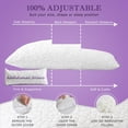 Shredded Memory Foam Full Body Pillow - Cooling Removable Bamboo Rayon ...