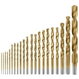 HART 21-Piece Titanium Drill Bit Set with Protective Storage Case ...