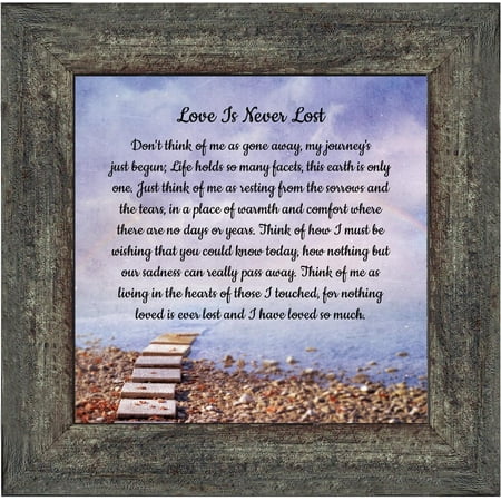 Love is Never Lost, In Memory of a Loved One, Sympathy or Condolence ...