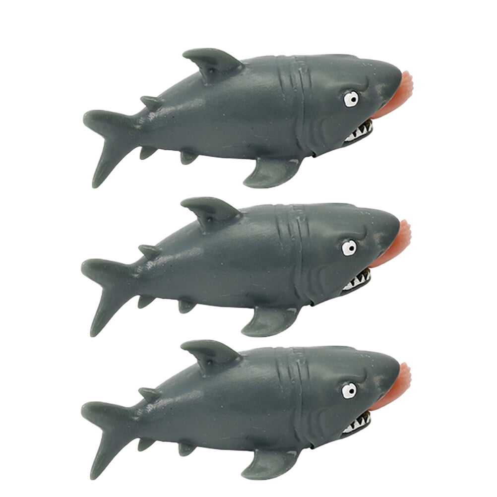3PCS Creative Man-eating Shark Toys Novela Shark Prank Toys Cartoon Man ...