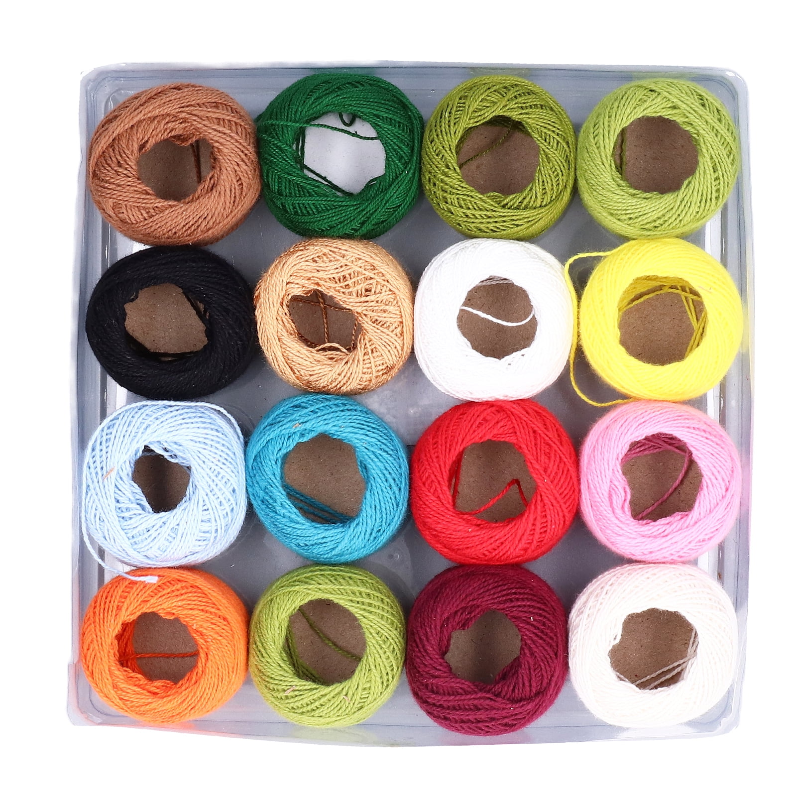 Hilo De Crochet De Algodón 16 Piezas Bling Bling Hilo De Bordado
