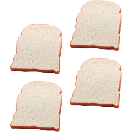 4pcs Fake Toast Model Realistic Toast Ornaments Artificial Bread ...