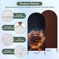 Sports Theme Arch Backdrop Cover, 6FT, Basketball on Fire Black Spandex ...