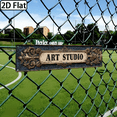 2D Flat - Vintage ART STUDIO Aluminum Wall Sign - Rustic Decor with ...