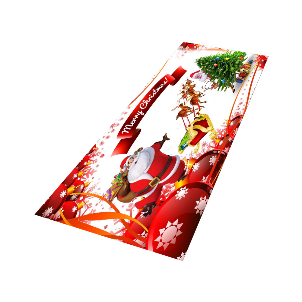 Christmas Area Rugs Flannel Runner Rug Washable Non Slip Christmas ...