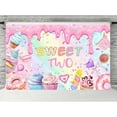 7X5ft 2nd Birthday Backdrop for Girls, Sweet Two Birthday Backdrop for ...