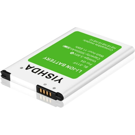 LG G4 Batteries YISHDA 2 x 3000mAh Li-Ion Battery for LG G4 BL-51YF ...