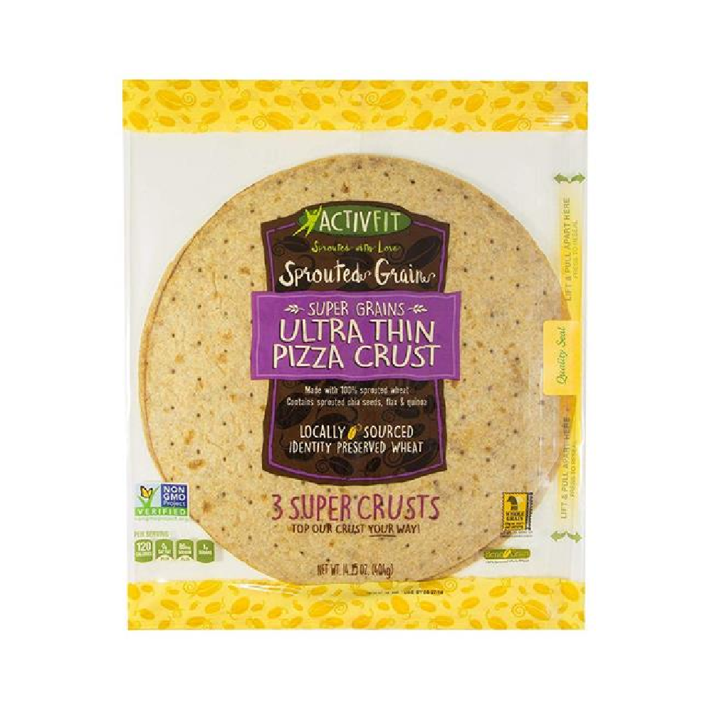 Activfit Whole Grain Sprouted Super Grains Ultra Thin Pizza Crusts, 14. ...