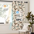 Dachshund and Heart Beige Pattern Blackout Curtains,Triple Weaved ...