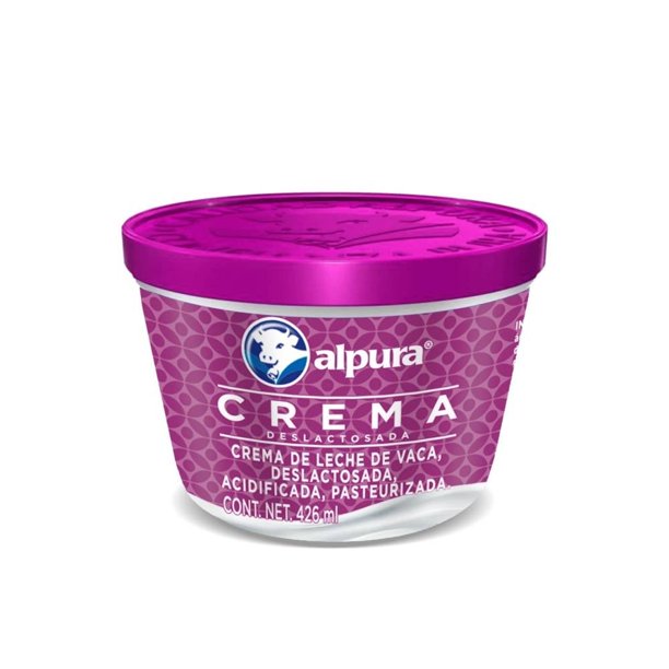 Crema ácida Alpura deslactosada de 426 ml | Walmart en línea