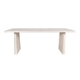 Pemberly Row Solid Acacia Wood 80" Rectangle Dining Table in Light Oak ...