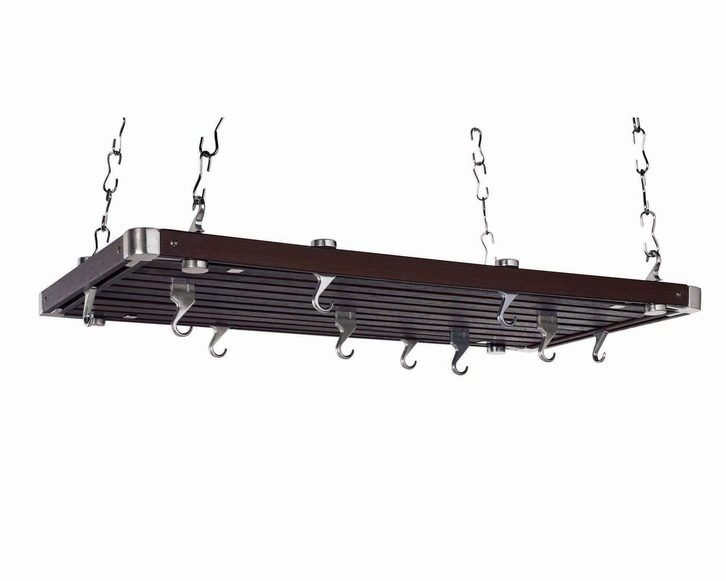 Concept Housewares PR-49232 Rectangular Ceiling Pot Rack - Espresso ...