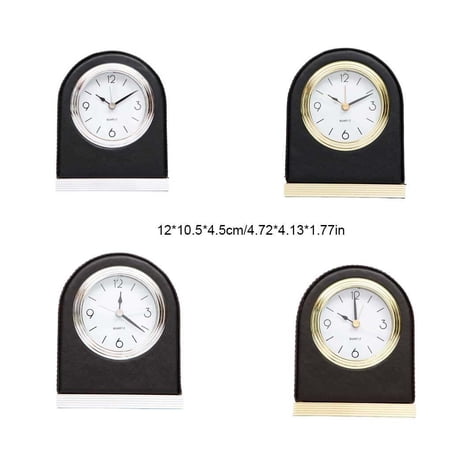 Maoww Leather Alarm Clock Vintage Style Mute Alarms Hotel Desktop Bell ...