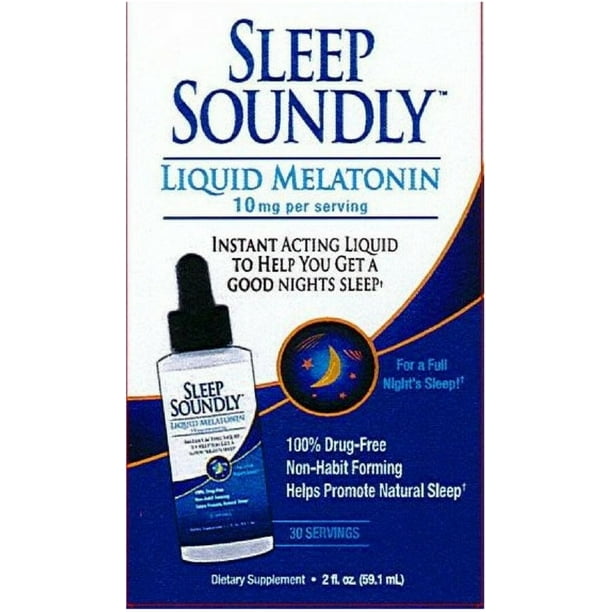 Windmill Sleep Soundly, Liquid Melatonin, 10mg, 2 oz (Pack of 6 ...