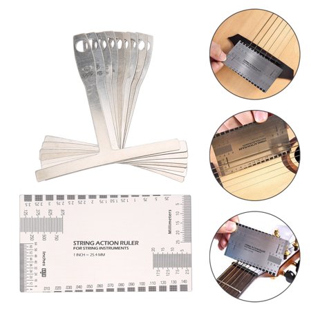 Haofy Guard Guitar Bass Measuring Ruler Set Radian Gauge String Pitch ...