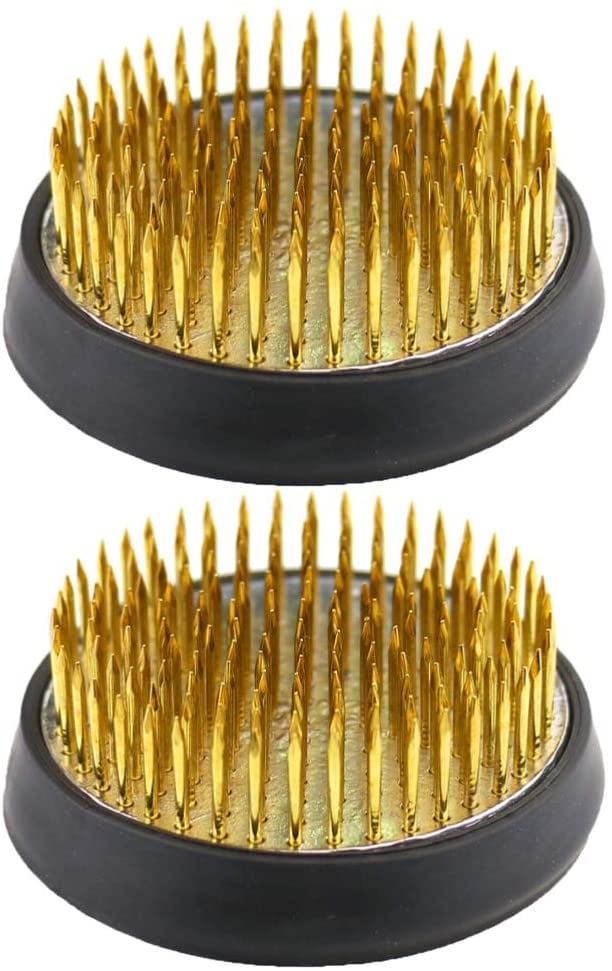 2pcs Kenzan Ikebana Vintage Round Flower Frog Flower Arranging Frog ...