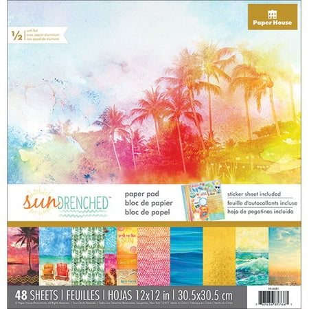 Paper House Double-Sided Paper Pad 12"X12" 48/Pkg-Sun Drenched ...
