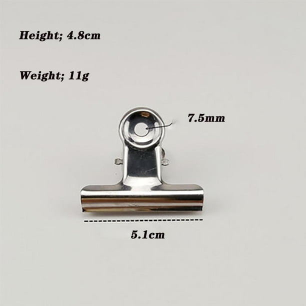 KUIZAP Stainless Steel Bulldog Clips Metal Office Paper Clip Binder ...