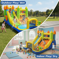 TLSUNNY Inflatable Bounce House for Kids , W/ Water Slides, Climbing ...