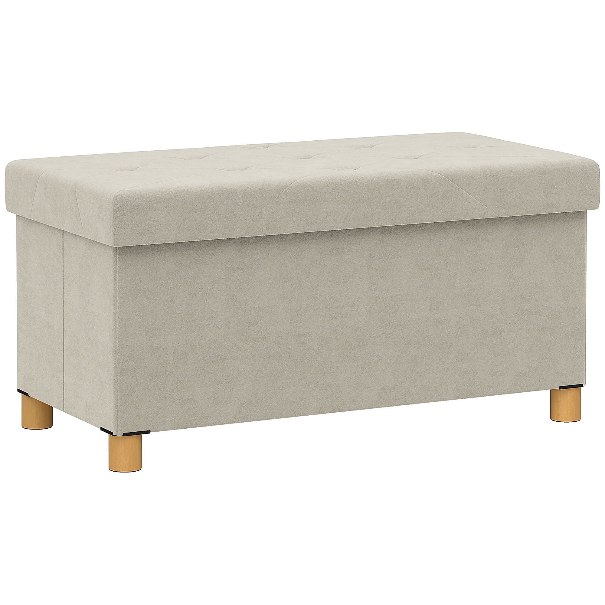 Click here for Homcom Storage Ottoman Bench  Velvet Upholstered F... prices