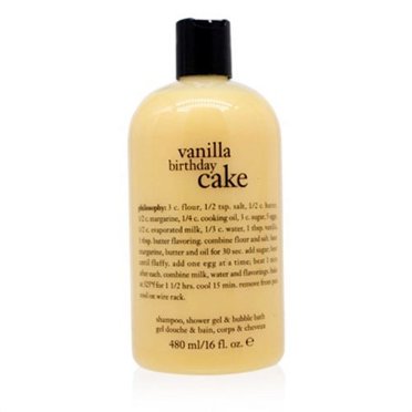 Philosophy Vanilla Birthday Cake 16.0 oz Shampoo, Shower Gel & Bubble ...