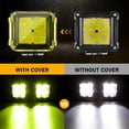 Series Light Covers, 3 Inch Square Pods Cover, Fog Filter, Yellow Tint ...
