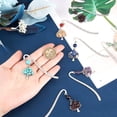 12Pcs 6 Styles Tibetan Style Alloy Hoop Bookmarks Tree of Life Gemstone ...